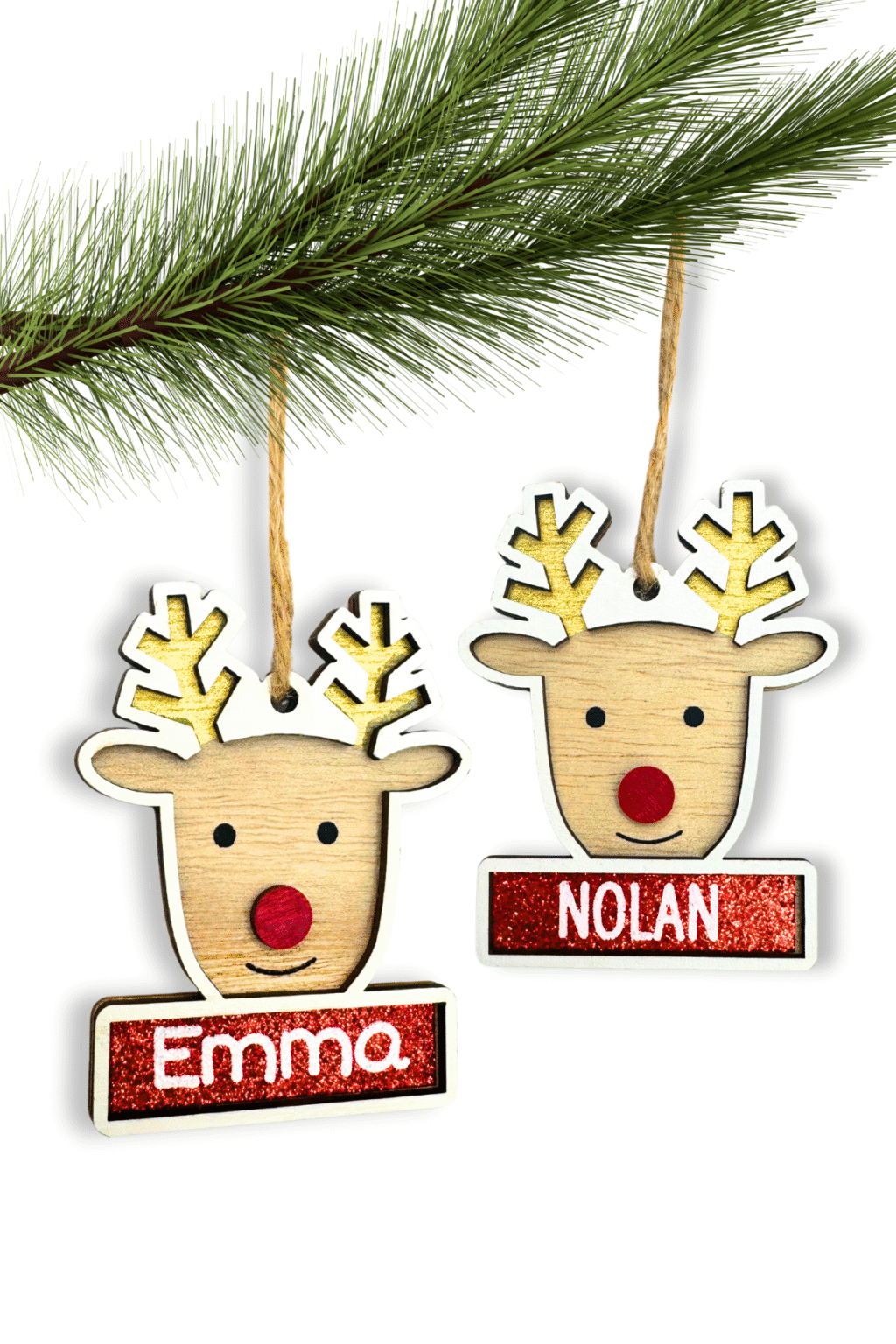 Personalized Reindeer Holiday Ornament – Danbar